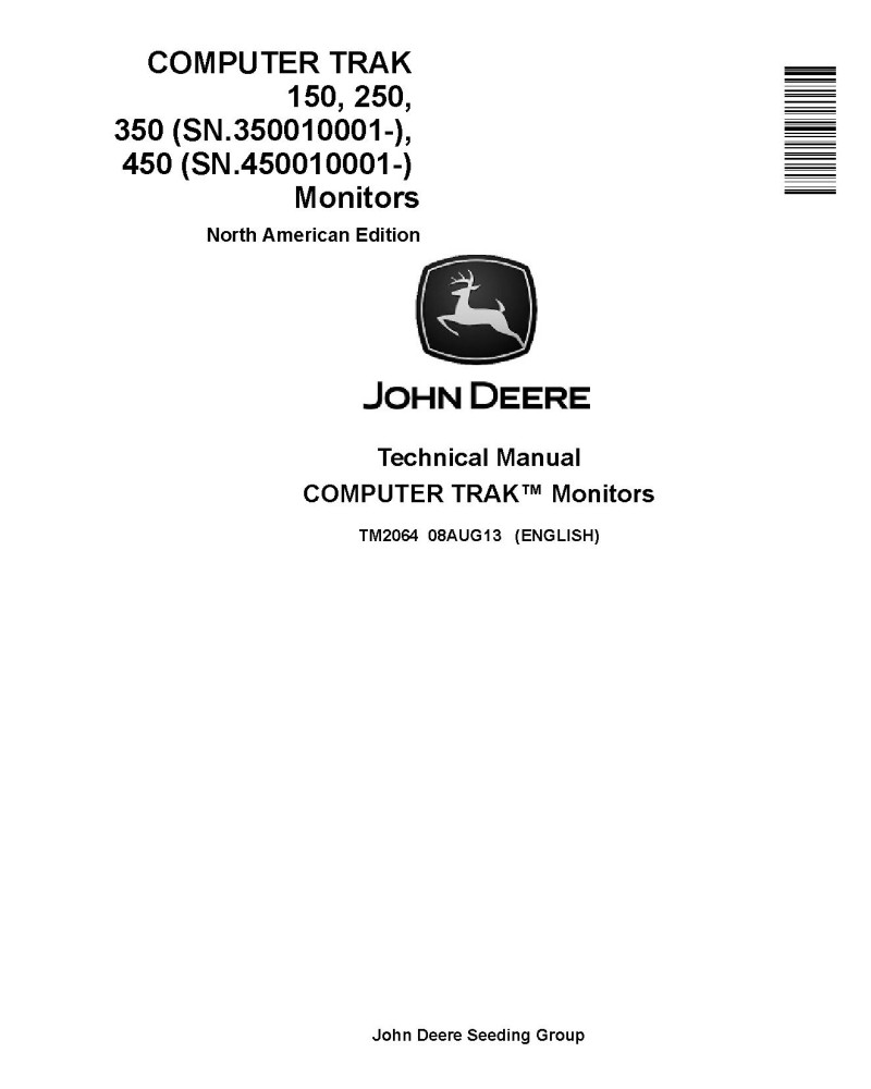 John Deere Computer Trak 150, 250, 350 and 450 Monitors (North American ...